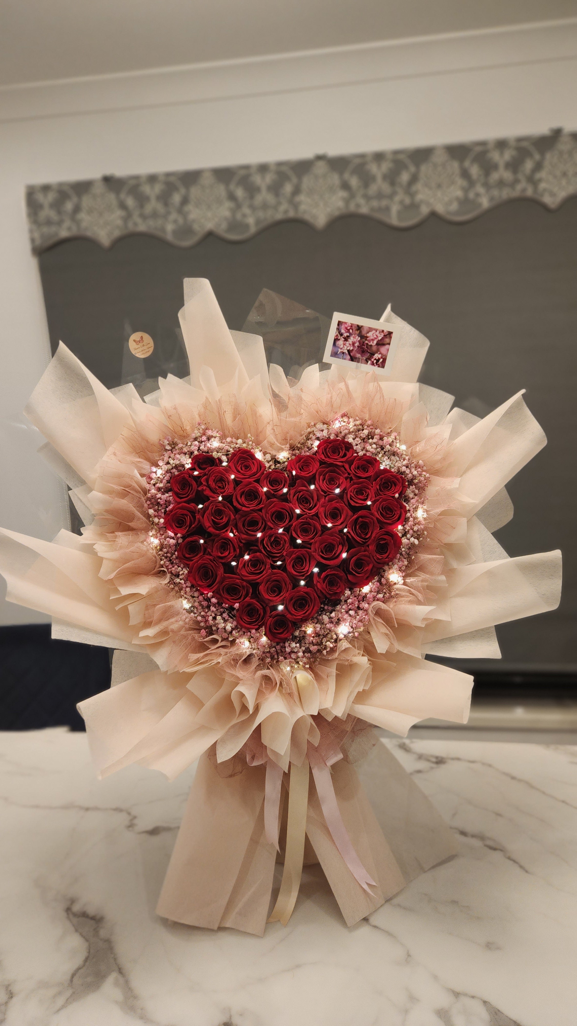 50pcs Dried Roses Pink Wrap – Flower & Decor With Love